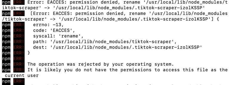 Error: EACCES: Permission Denied On Your Apple MacOS (Fixed) | Kwebby