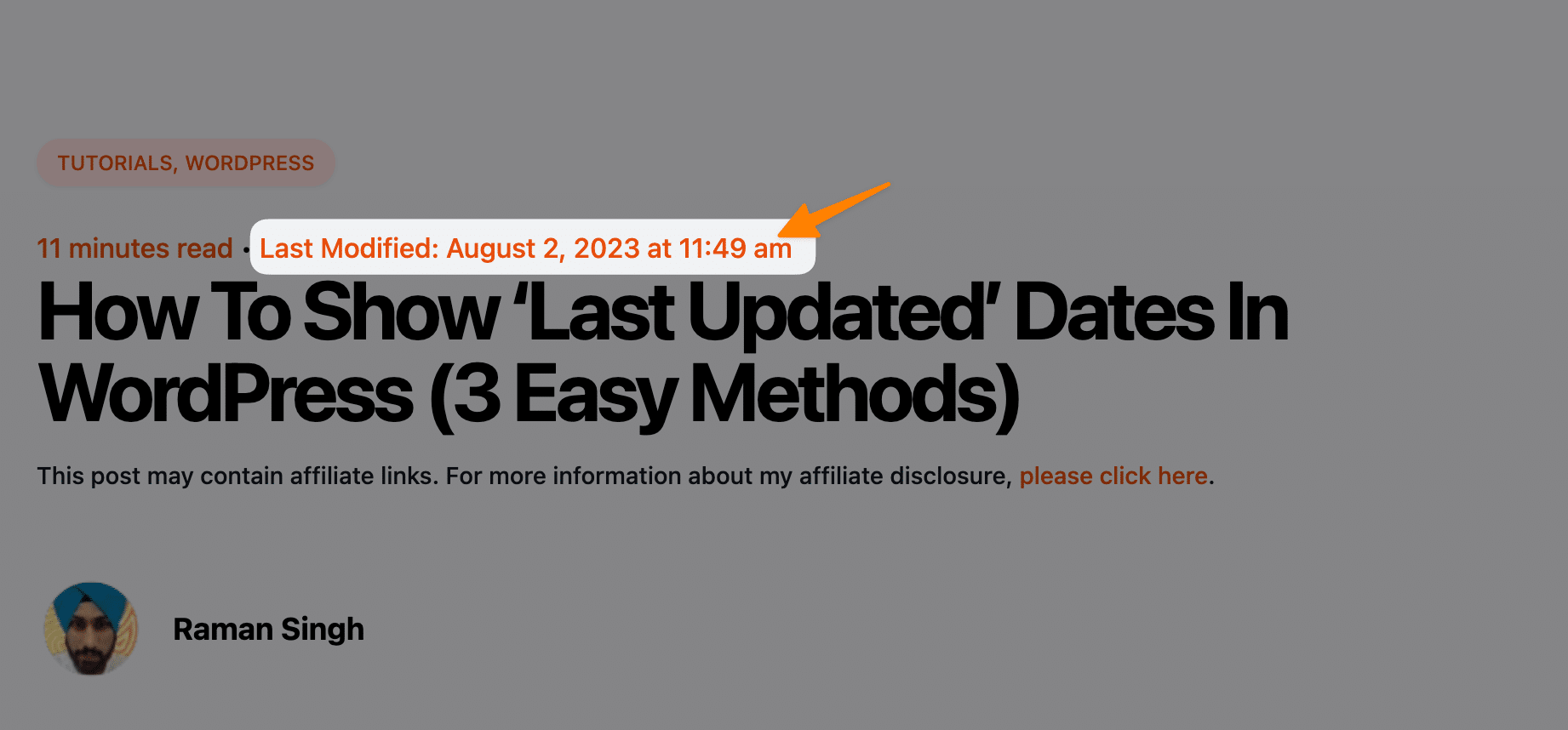 How To Show ‘Last Updated’ Dates In WordPress (3 Easy Methods) | Kwebby