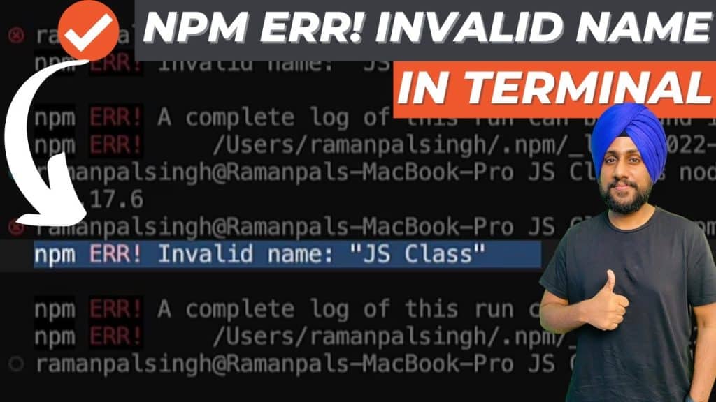 How To Fix Npm ERR! Invalid Name In Terminal (100% Working) | Kwebby