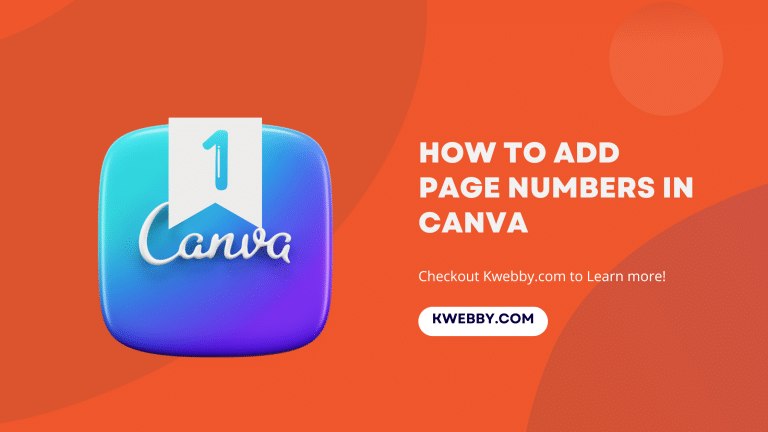 How To Add Page Numbers In Canva (2 Easy Way) | Kwebby