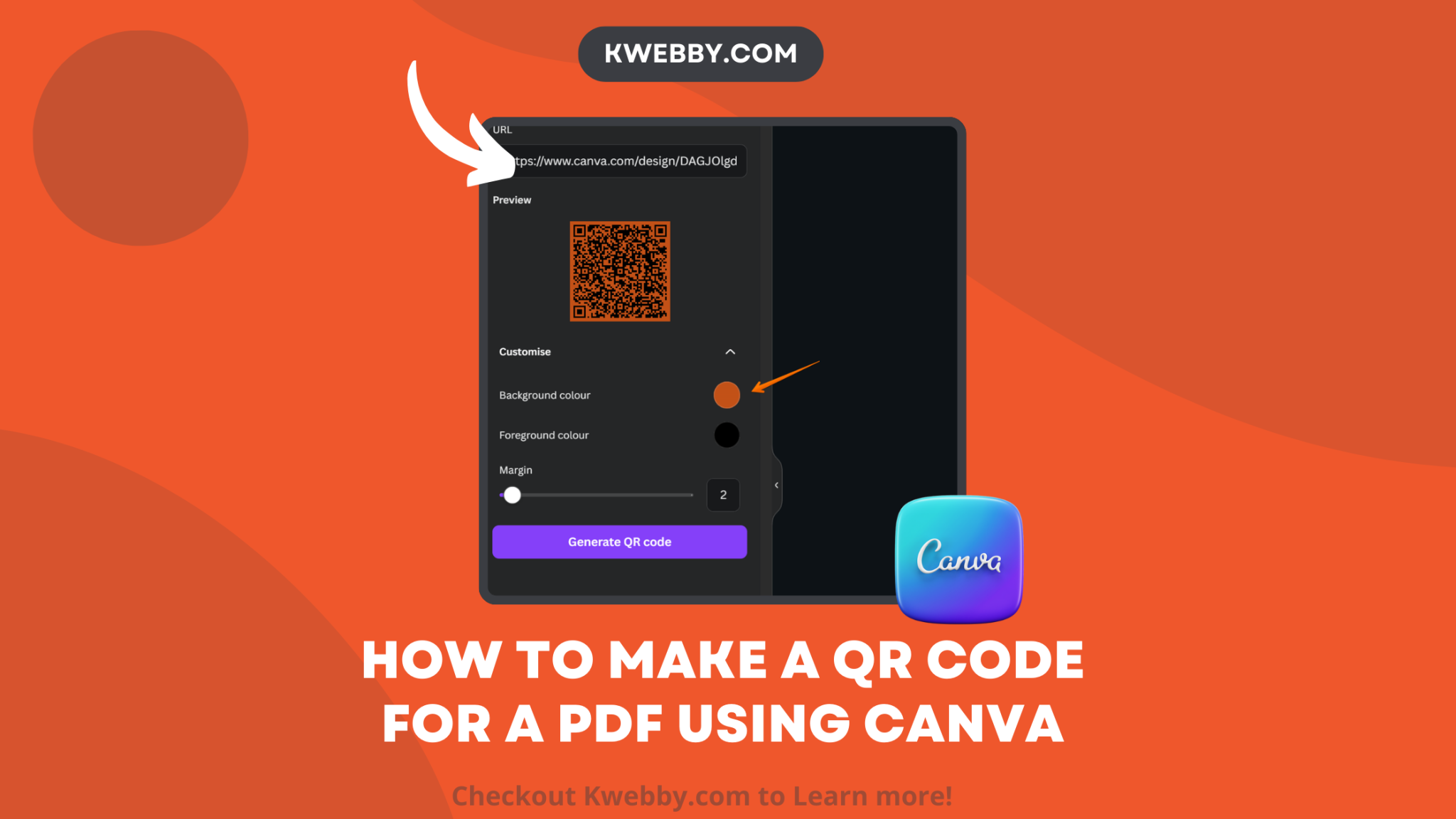 How To Make A QR Code For A PDF Using Canva For Free | Kwebby