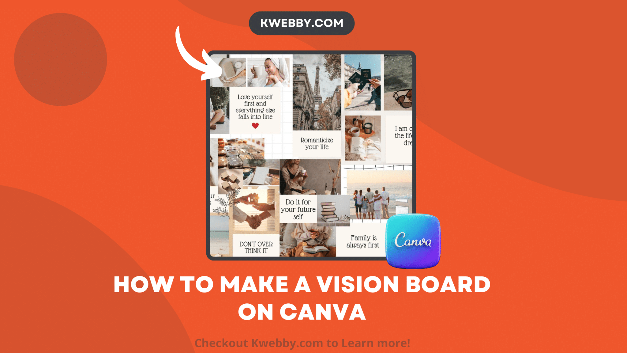 How To Make A Vision Board On Canva (2 Quick Ways) | Kwebby