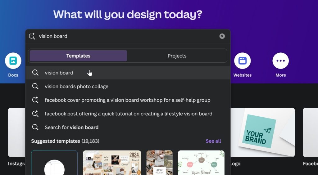 How To Make A Vision Board On Canva (2 Quick Ways) | Kwebby