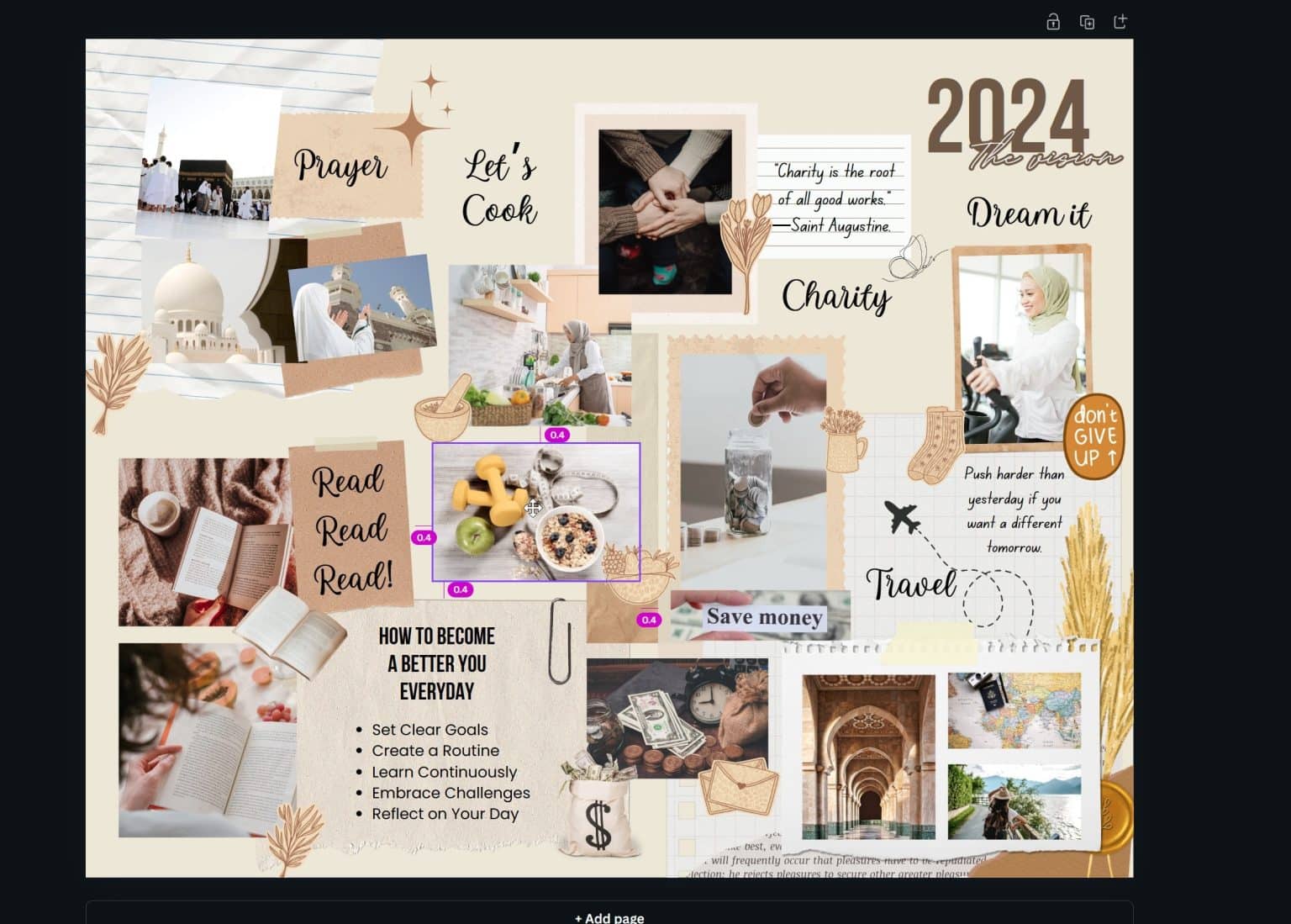 How To Make A Vision Board On Canva (2 Quick Ways) | Kwebby