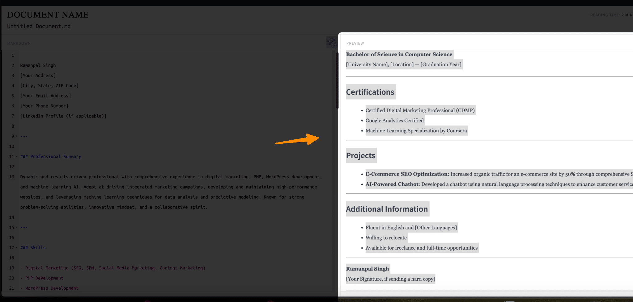How To Create A Resume In Canva With AI (Step-by-step Guide) | Kwebby