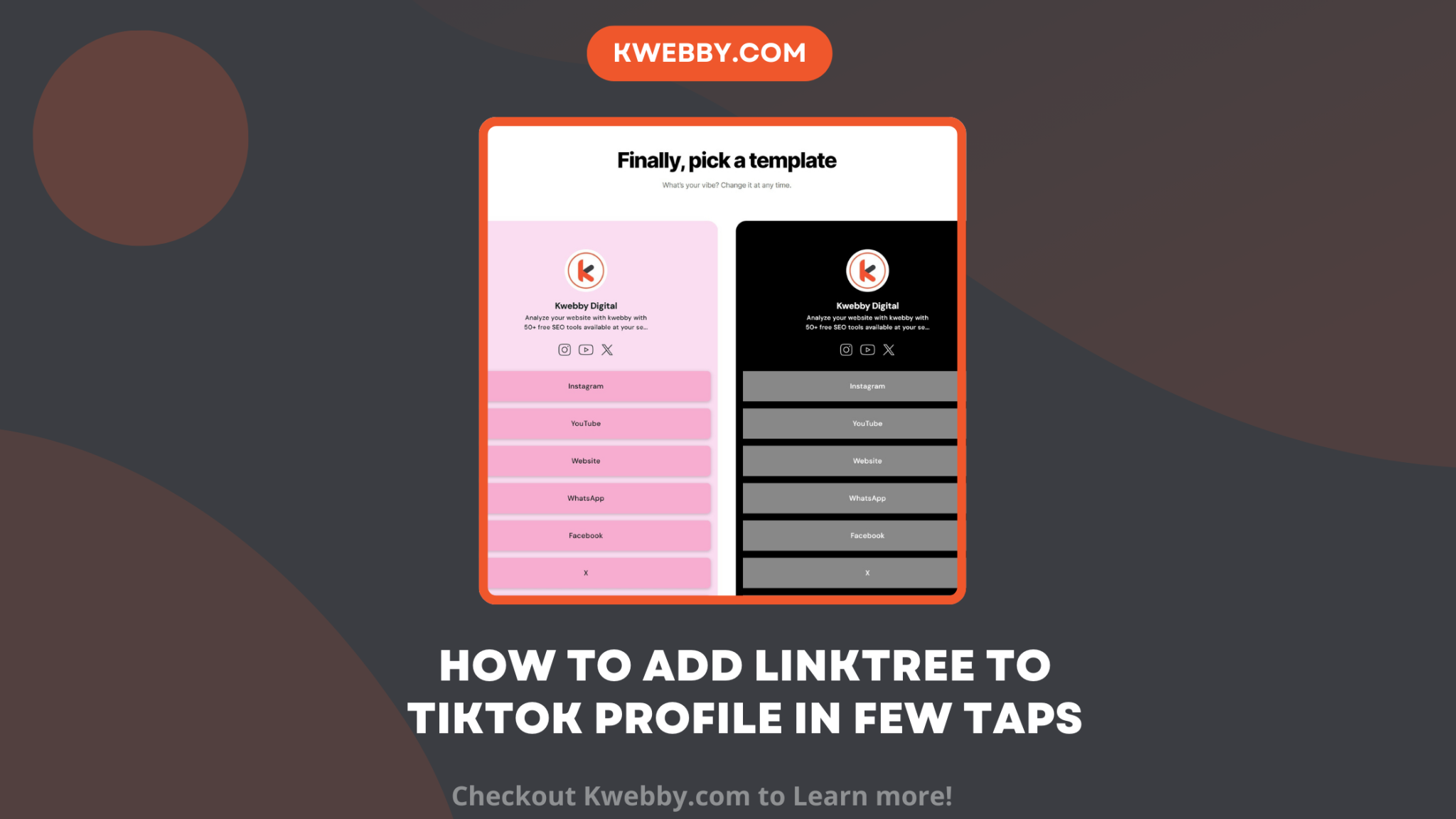 How To Add Linktree To Tiktok Profile In A Few Taps | Kwebby