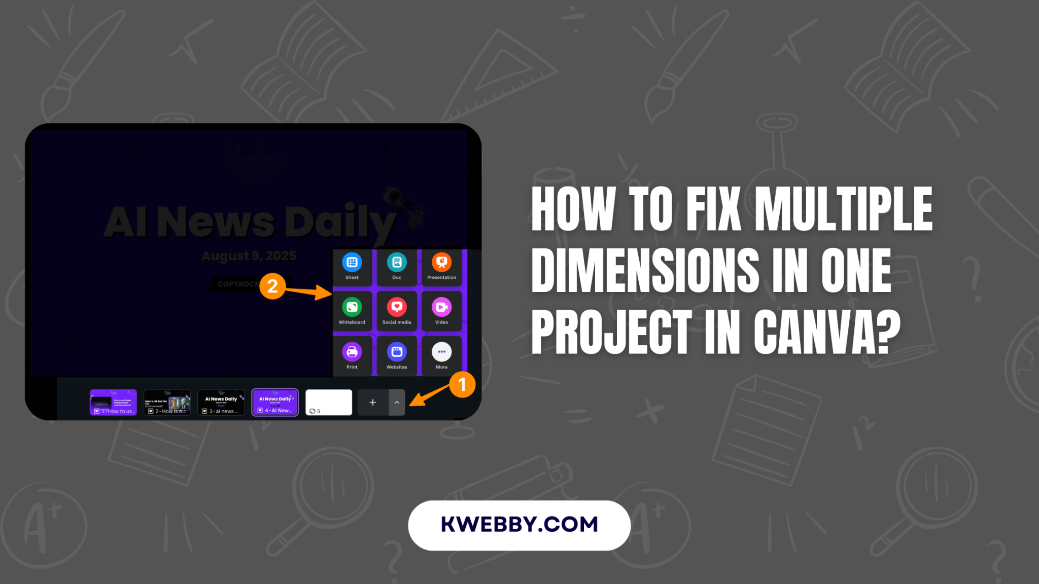 How To Fix Multiple Dimensions In One Project In Canva? | Kwebby